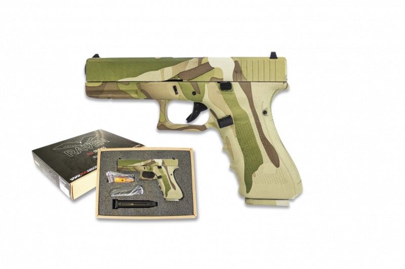 Pistola Glock EU17 camo Raven 87041 pistolas gas gbb airsoft — Coronel ...